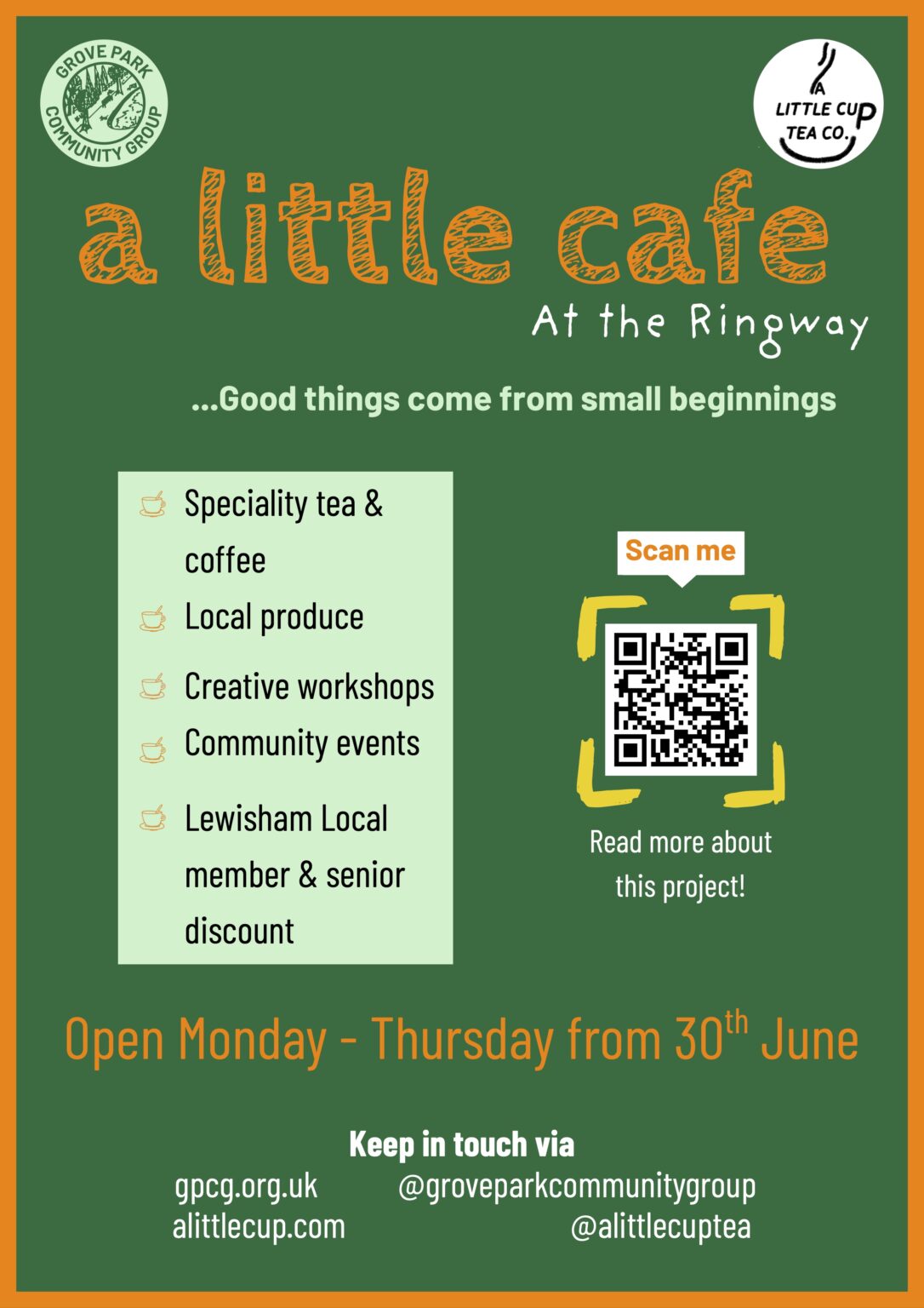 A Little Cafe at The Ringway – Opening soon! - Grove Park Community Group